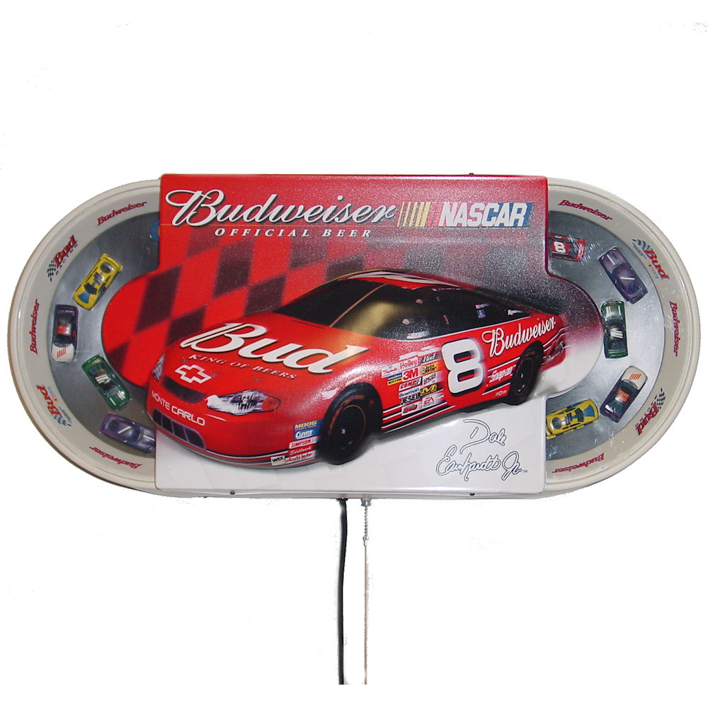 Budweiser Motion Noeon Wall Sign Diorama Nascar Dale Ea