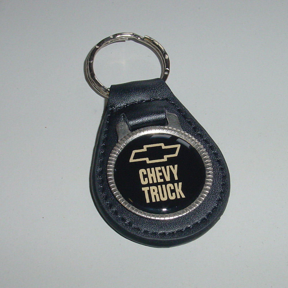 Chevy Truck Key Fob made of Vinyl with Black 3D Logo