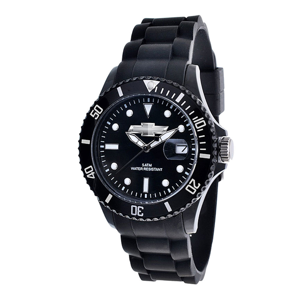 Chevrolet Black Unisex Armbanduhr von Chevymall offizie