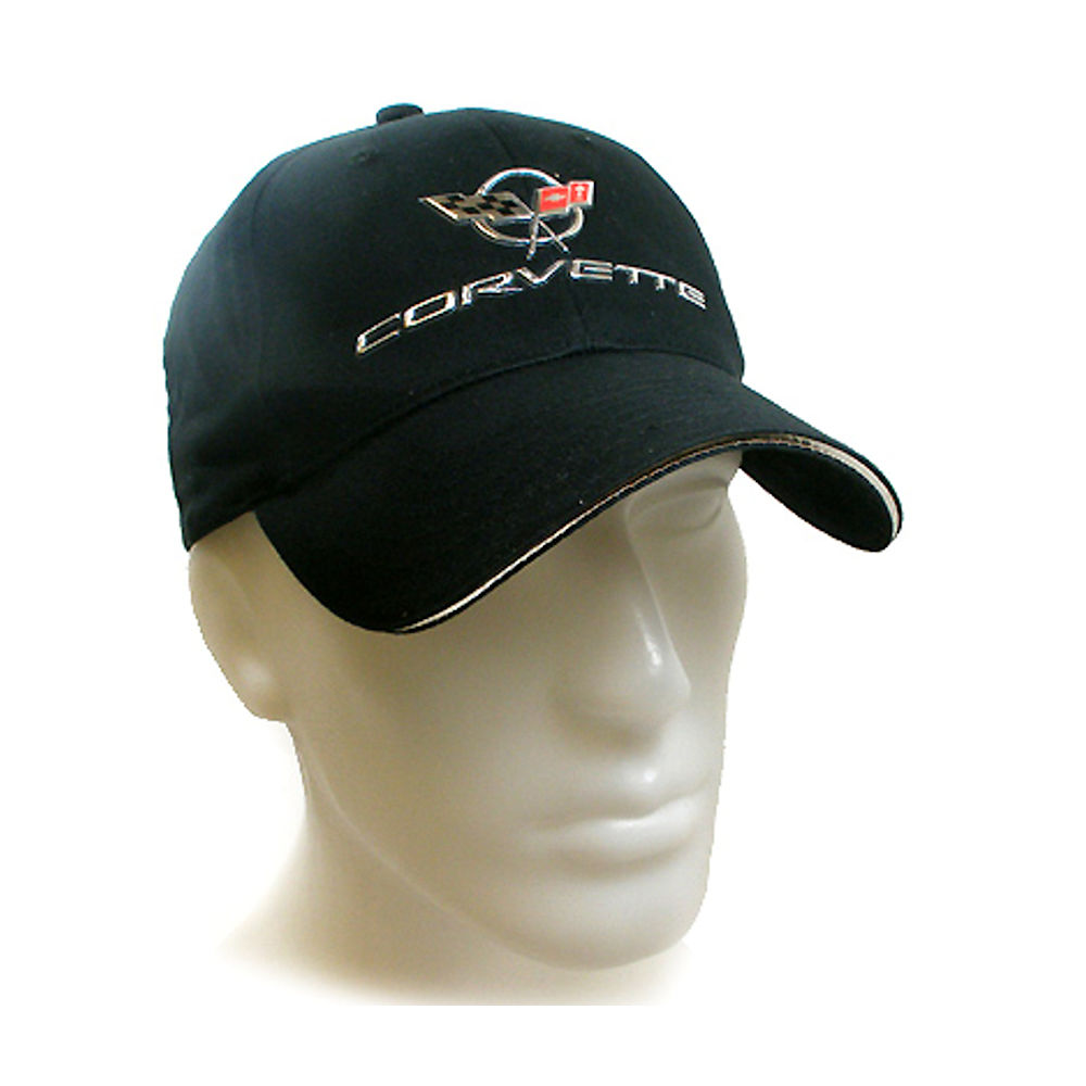 Chevrolet Corvette C5 Baseball Cap/Hat (black/chrome)