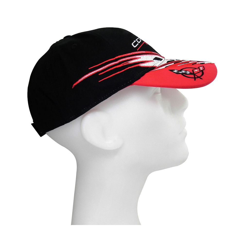 Chevy Corvette C5 Racing Baseball Cap/Hat (black/red)