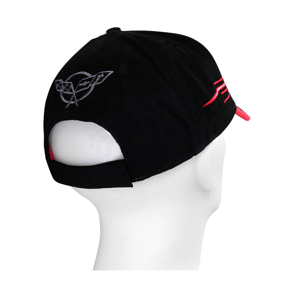 Chevy Corvette C5 Racing Baseball Cap/Hat (black/red)