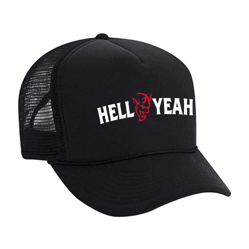Black Dodge Challenger Hell Demon Yeah Baseball Cap/Hat