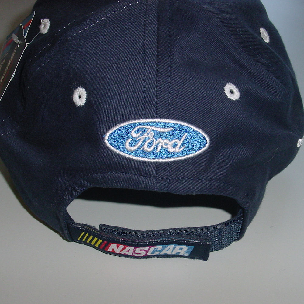 Blue NASCAR Ford Racing Silver Flame Baseball Cap/Hat