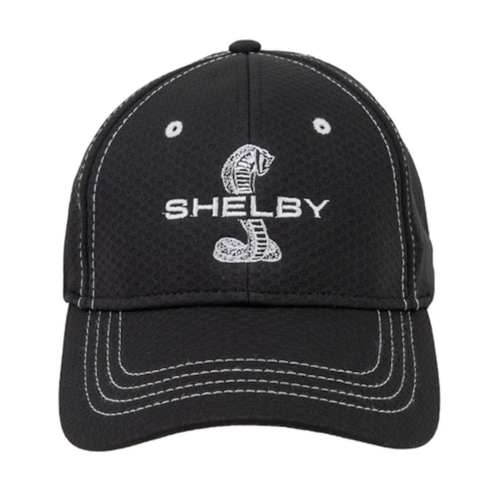 Black Shelby Textured Black Performance Baseball-Kappe