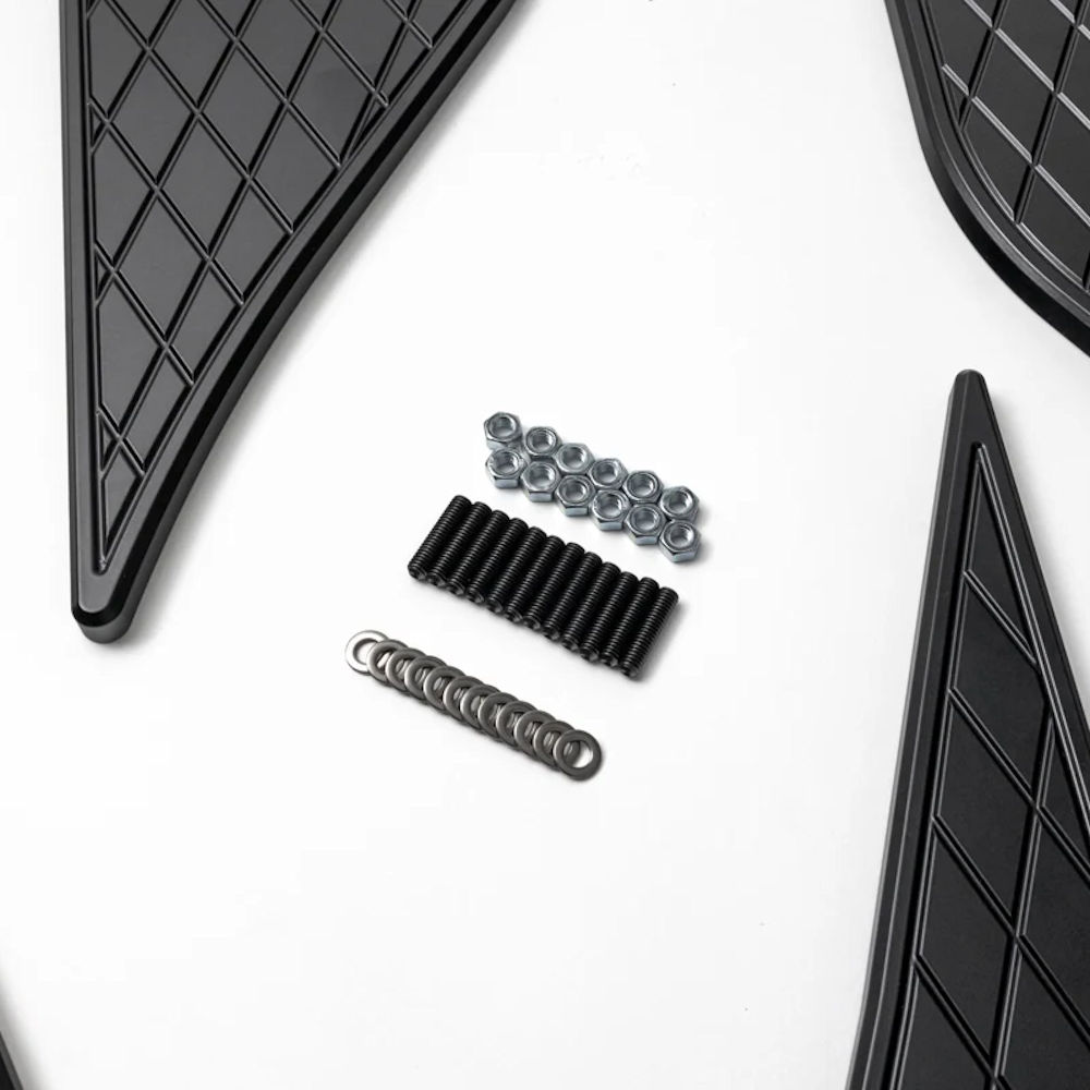 LG Billet Bed Step Plates black for 1988-98 C/K Trucks