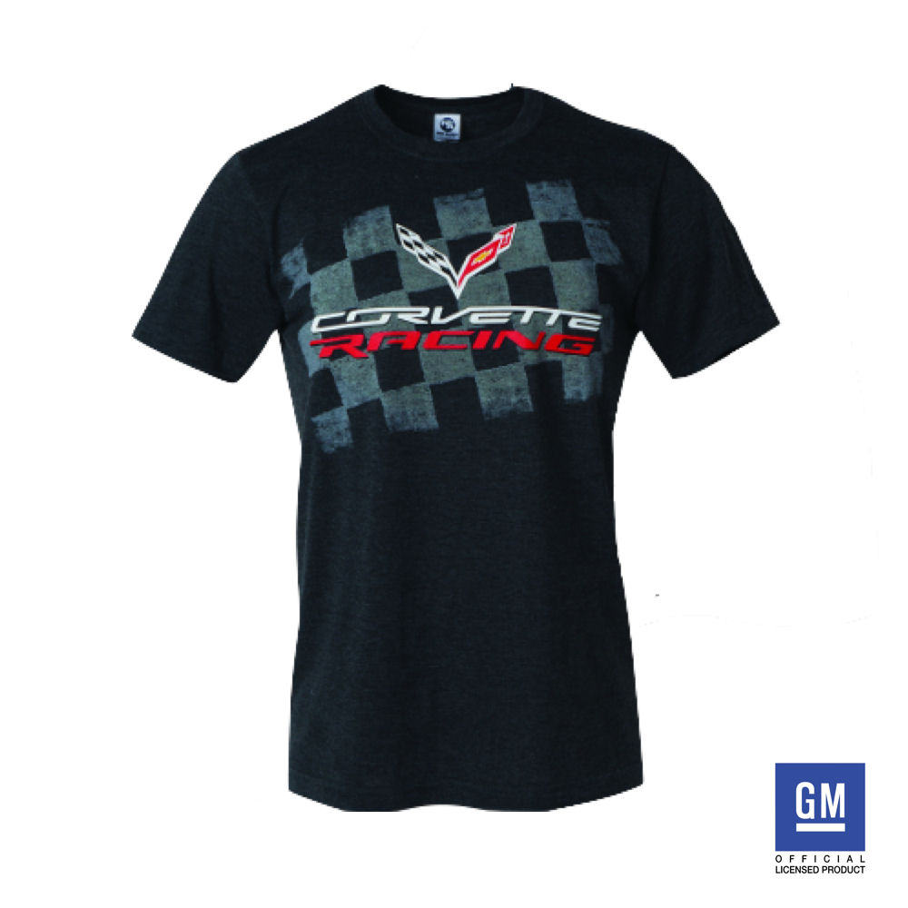 Black Chevy Corvette C7 Racing T-Shirt from Chevymall in Size L
