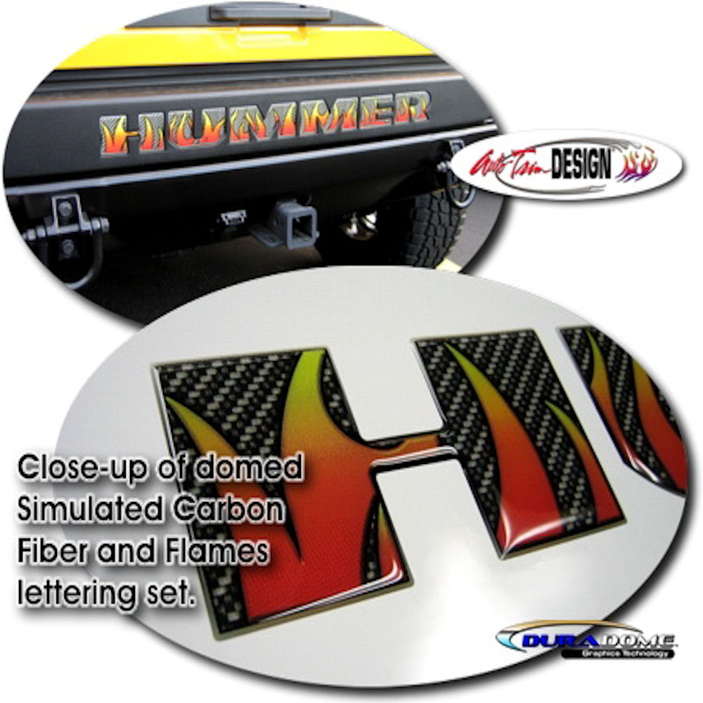 1x Lettering Rear Bumper Emblem for 2003-2009 Hummer H2