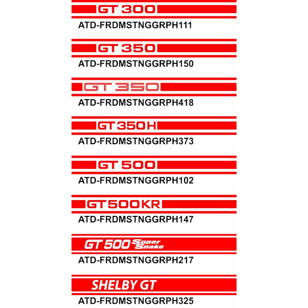 ATD Side Stripe Graphic Kit for 2007-2022 Shelby GT500