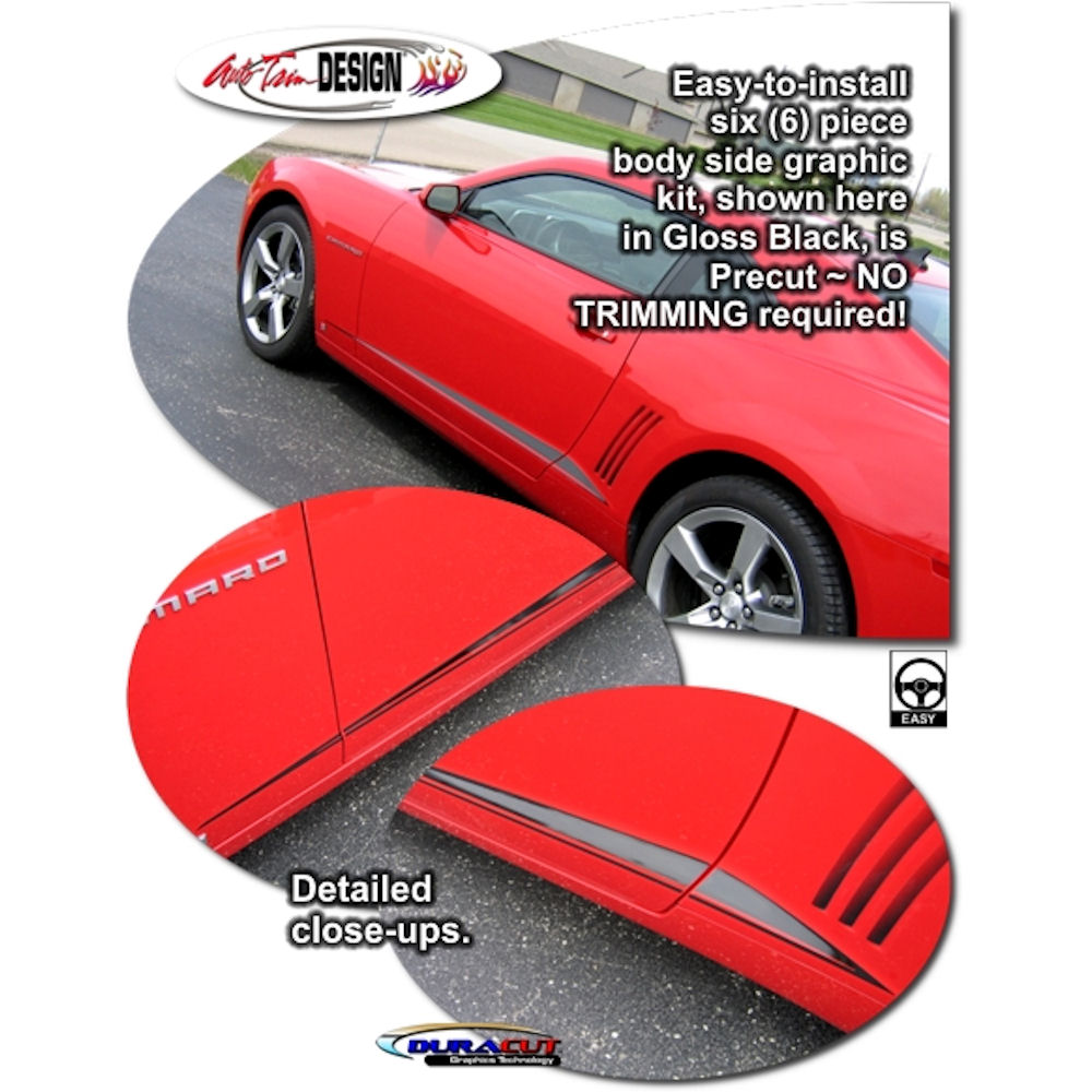 ATD Side Body Rocker Stripes for 2010-2015 Chevy Camaro