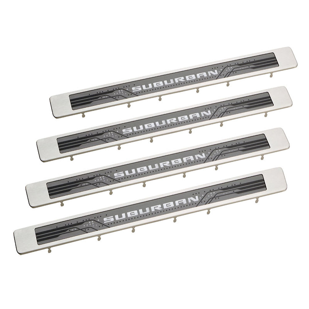 GM LED Door Sill Plates Stainless 21-25 Chevy Suburban