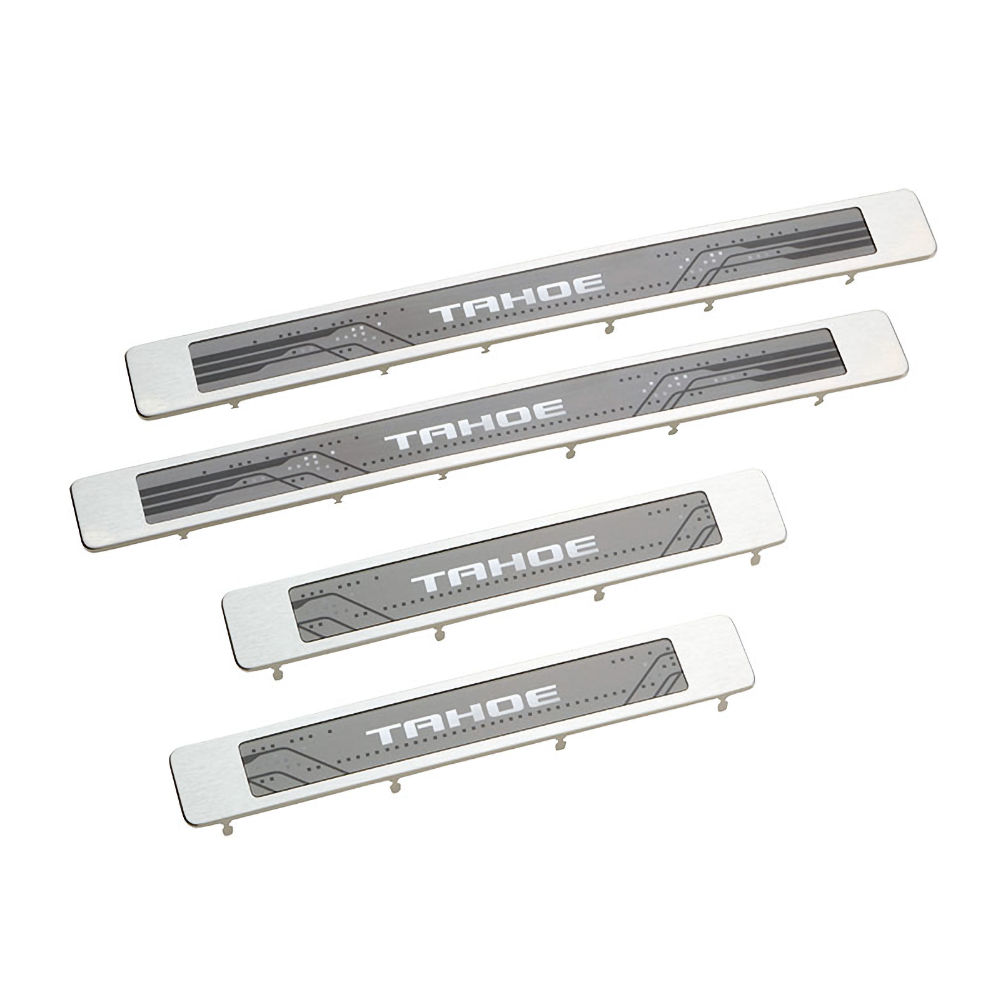 GM LED Door Sill Plates Stainless for 24-25 Chevy Tahoe