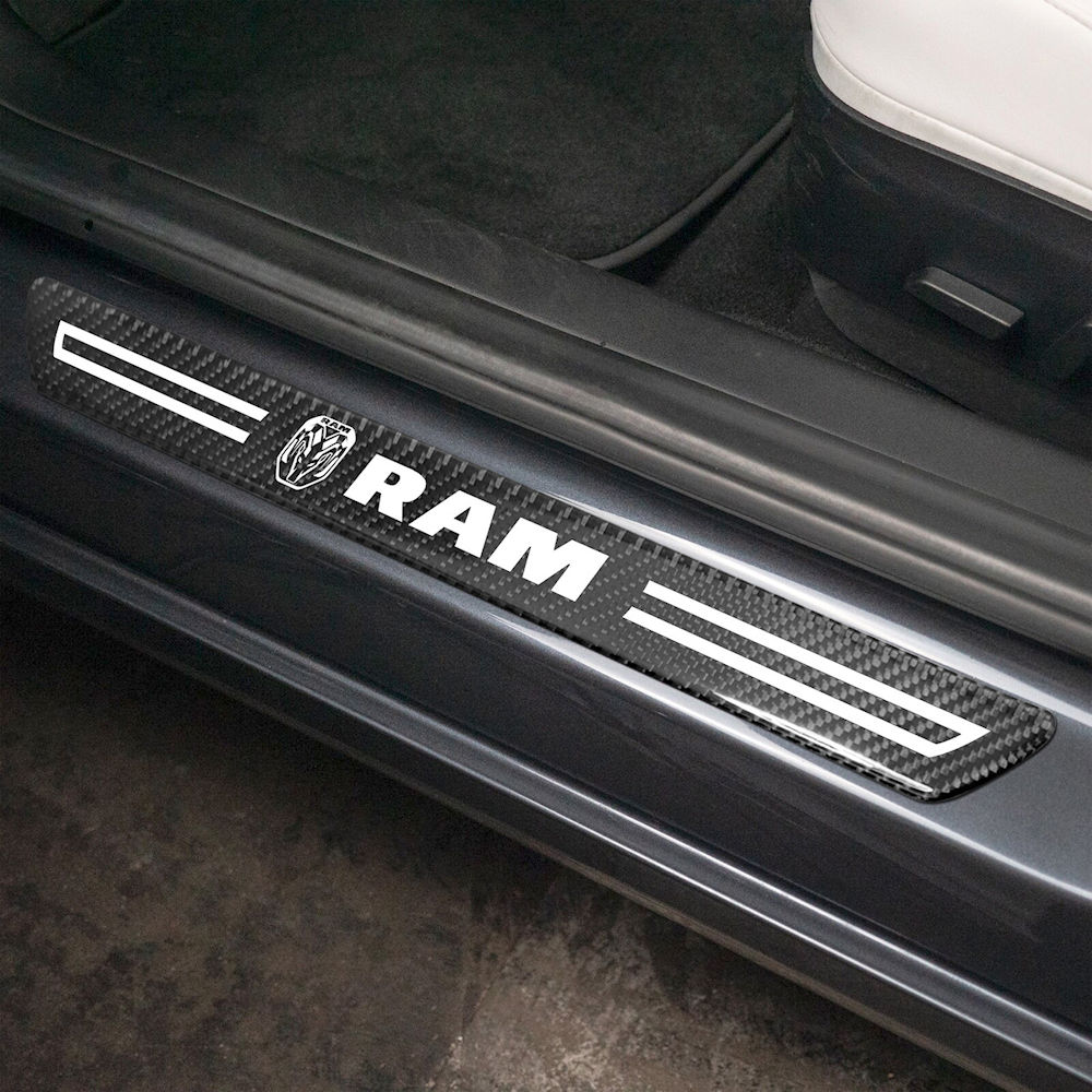 Karbon Einstiegsleisten Kick Plates für 19-24 Dodge RAM