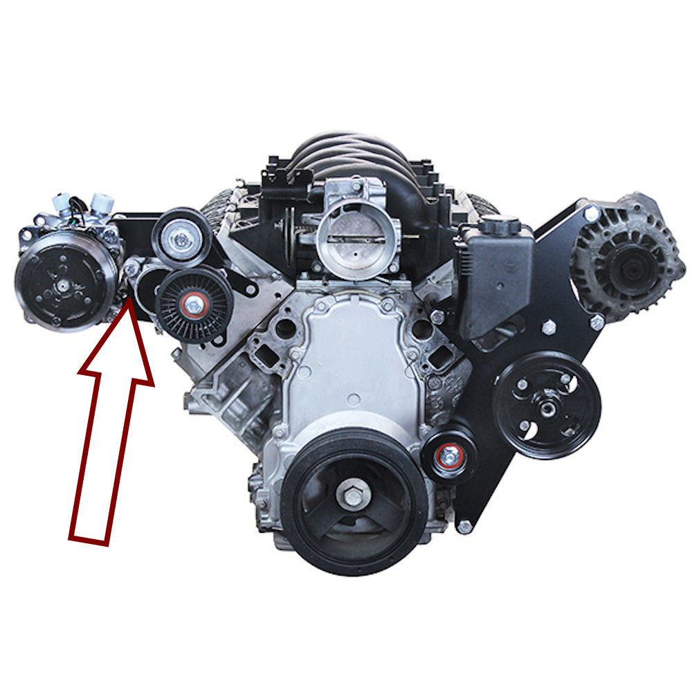 Bracket for High-Mount Airconditioning Compressor on LS