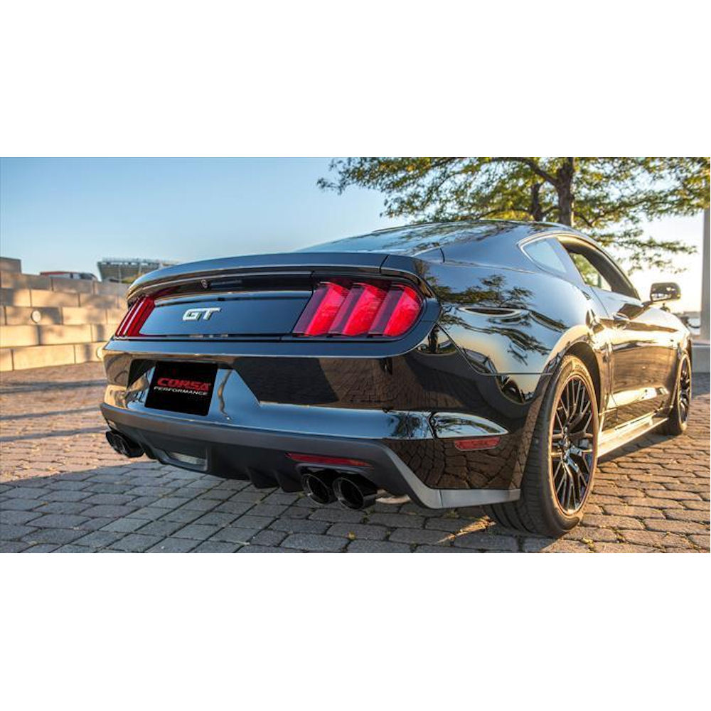 Corsa Quad Exhaust Tips (black) for 15-17 Ford Mustang