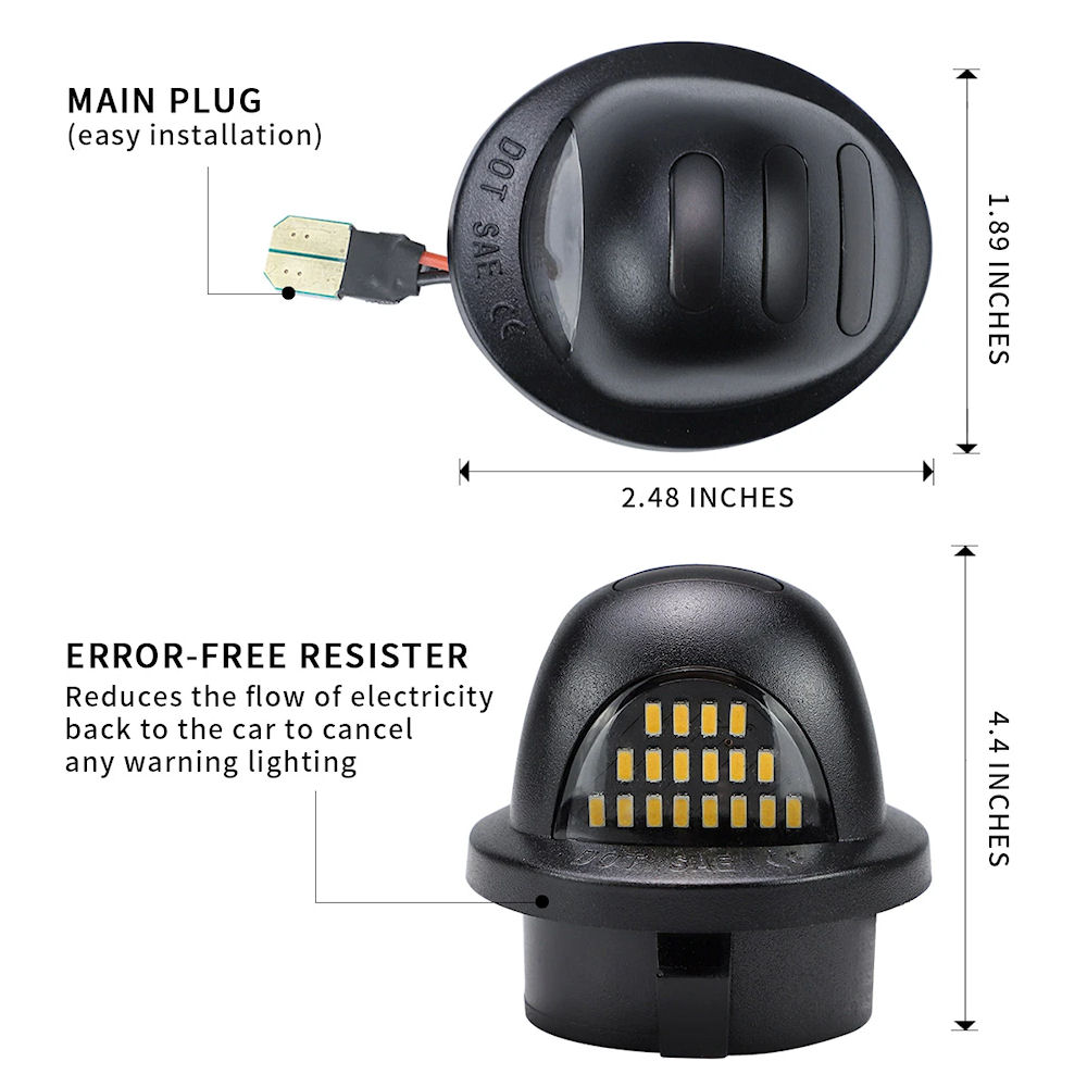 LED License Plate Illumination from VLAND for 1997-2014 Ford F-150 Pickup