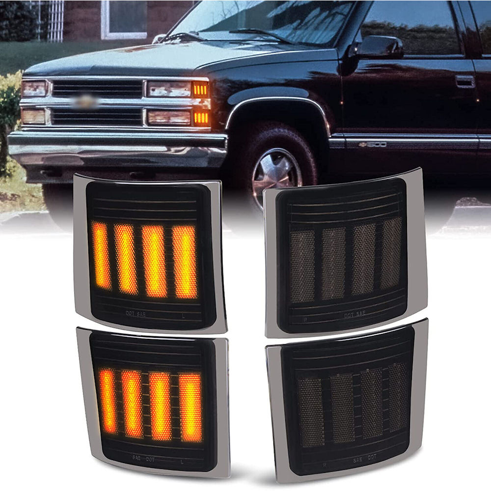 Schwarze LED Seitenblinker für 1994-1999 Chevy Trucks