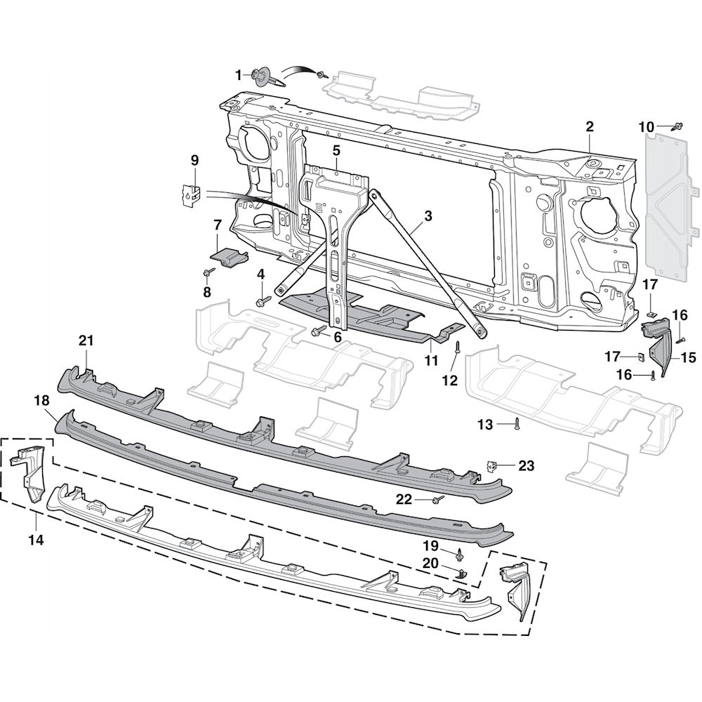 Repro Front Grille Filler Extension from LMC for 1994-1999 GM Trucks SUV