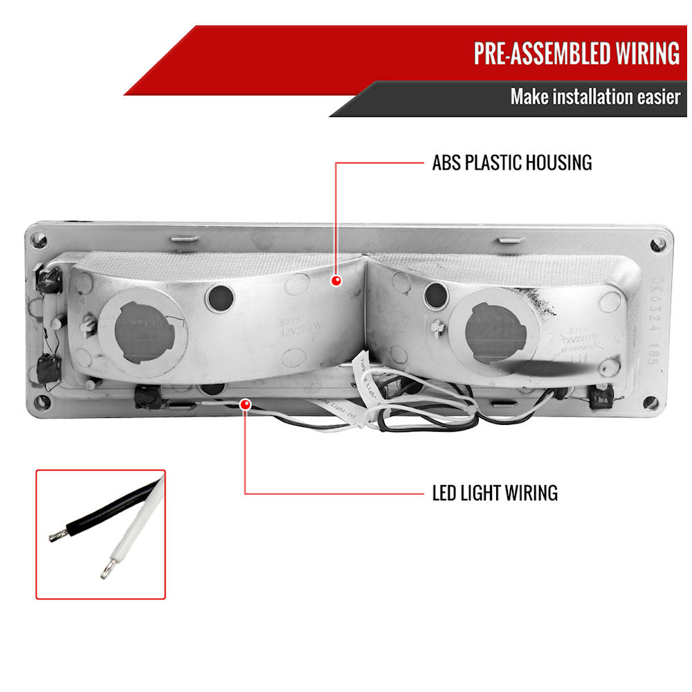Turn Signal/Parking Lights with LED Strip for 1988-99 Chevrolet C/K-Trucks