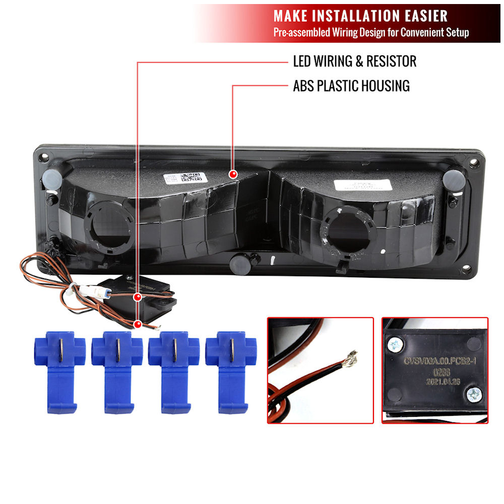 Turn Signal/Parking Lights with LED Strip for 1988-99 Chevrolet C/K-Trucks