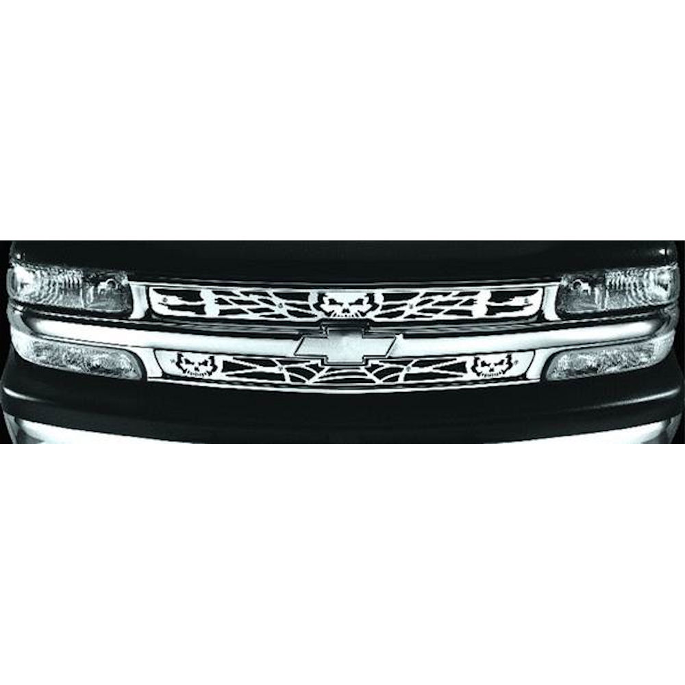 Skull/Web Frontgrill Edelstahl von Bully Truck für 1999-2006 Chevy Trucks