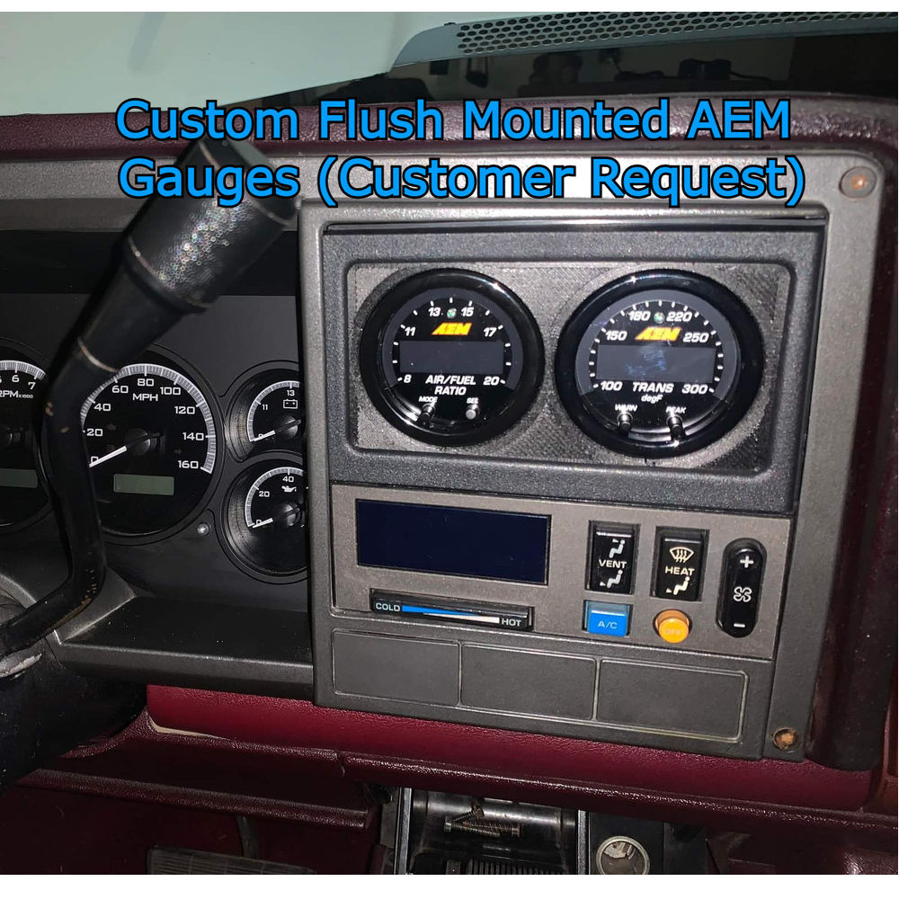 Auxiliary Gauge Pod Panel (2x 52mm) 1988-94 GM Trucks