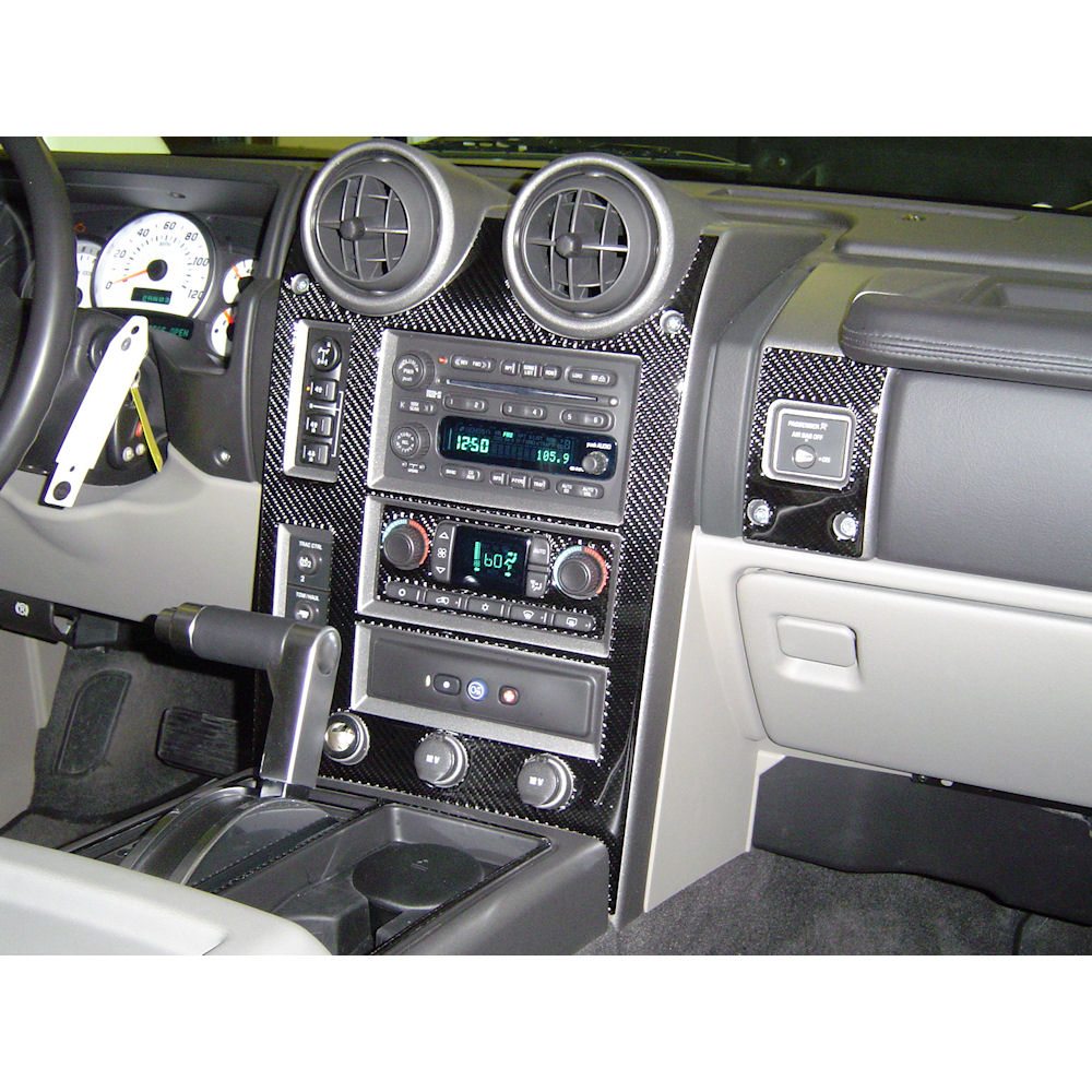 Real Carbon Fiber Dash Trim from Superior Dash for 2003-2007 Hummer H2