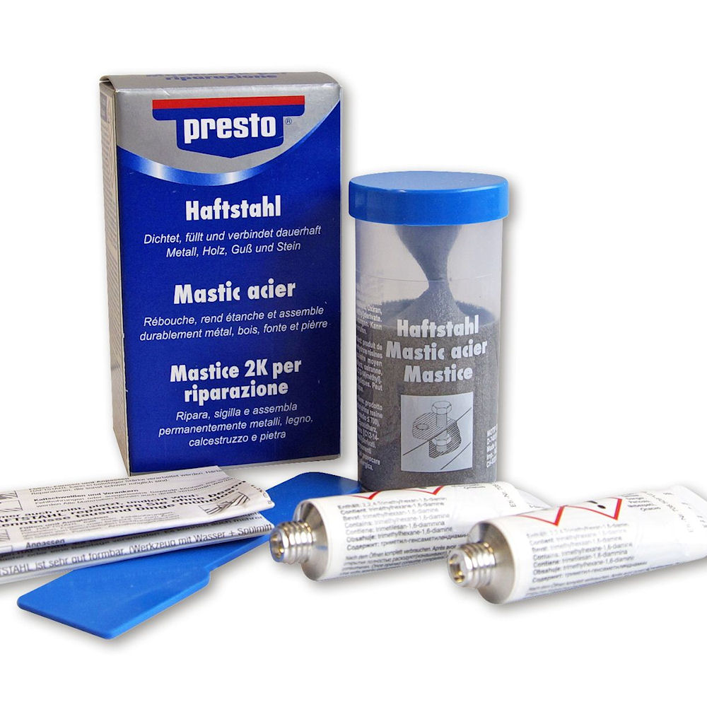 Presto Haftstahl replaces the need to weld and brazing of metals