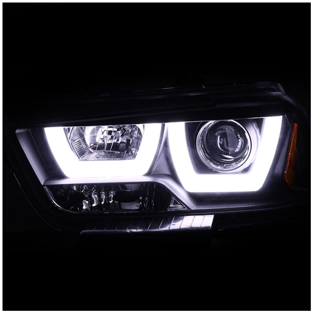 Black Projector Headlights with LED for 2011-2014 Dodge Charger LD