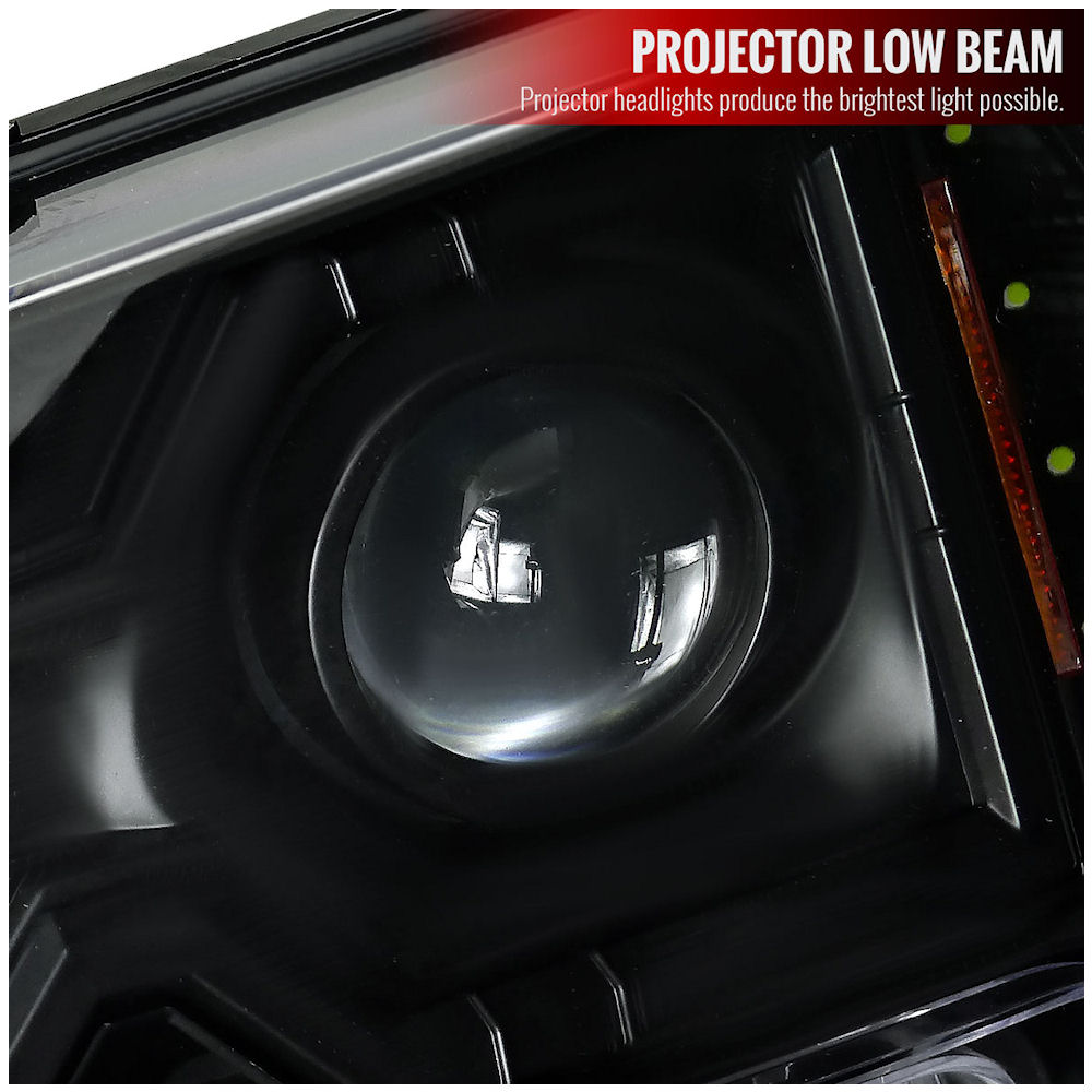 Black Projector Headlights with LED for 2002-2009 Chevrolet Trailblazer
