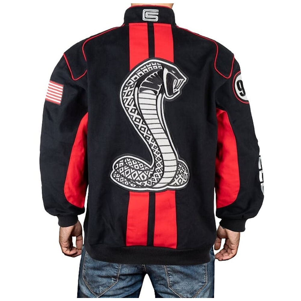 Shelby Double Stripe Tiffany Jacket in Black with Red Stripes