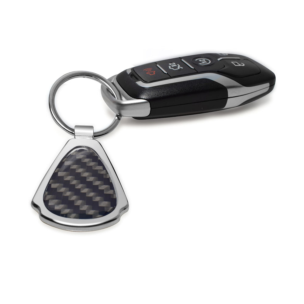 Chrome Key Chain with Carbon Fiber for Dodge RAM