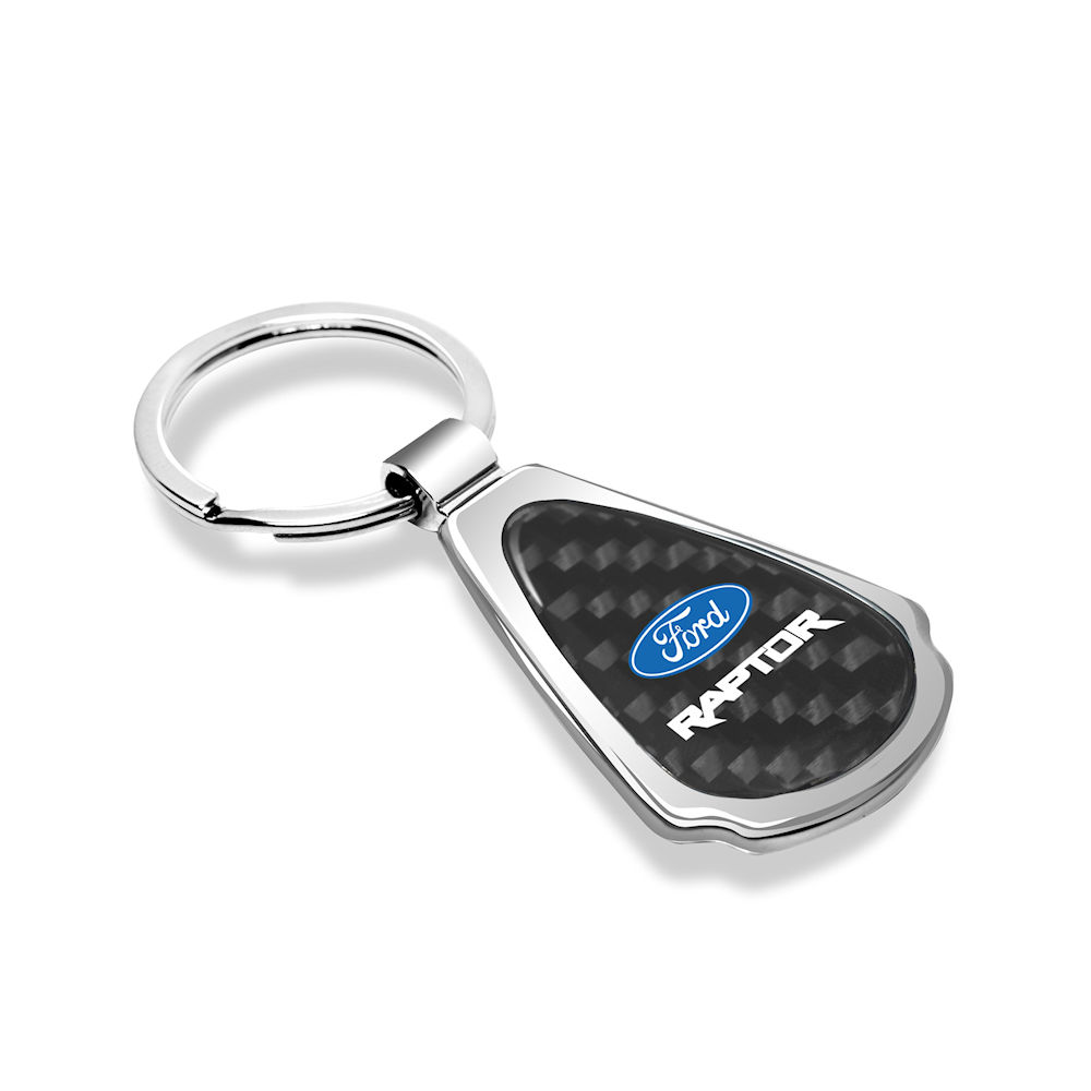 Chrome Key Chain with Carbon Fiber for Ford Raptor