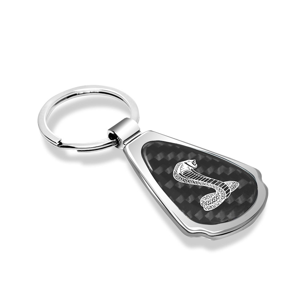 Chrome Key Chain with Carbon Fiber for Shelby GT500