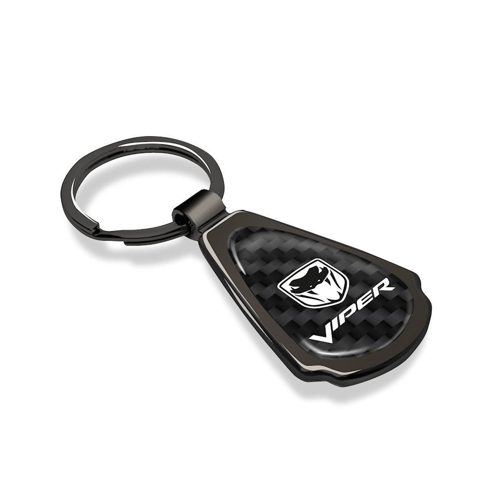 Gunmetal Key Chain with Carbon Fiber for Dodge Viper