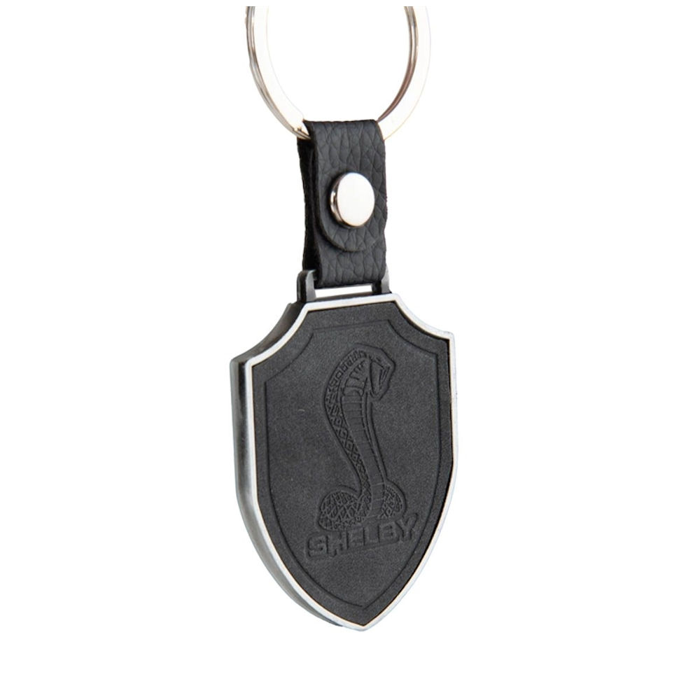 Shelby Snake Shield Key Fob/Chain (Metal/Leather)