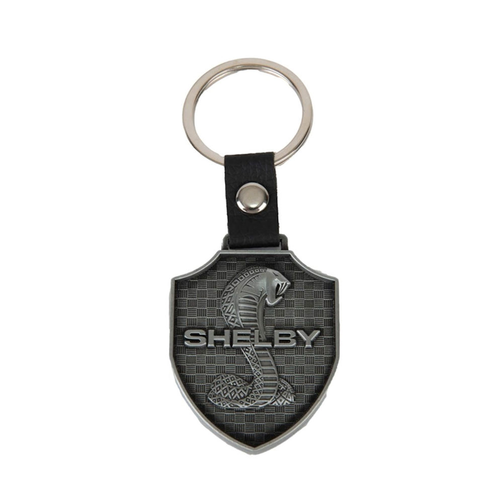 Shelby Snake Shield Key Fob/Chain (Metal/Leather)