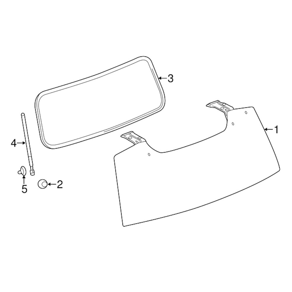 Rear Window Glass Strut (LH) for 2015-20 Chevy Suburban