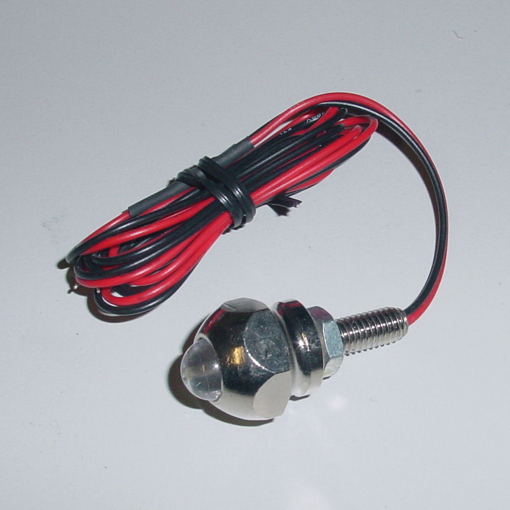 LED Indicator Light with 12mm Screw Socket and Harness