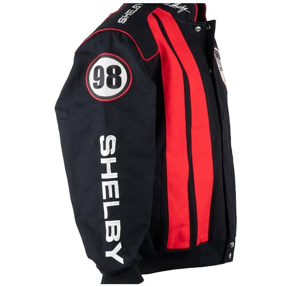 Shelby Double Stripe Tiffany Jacket in Black with Red Stripes