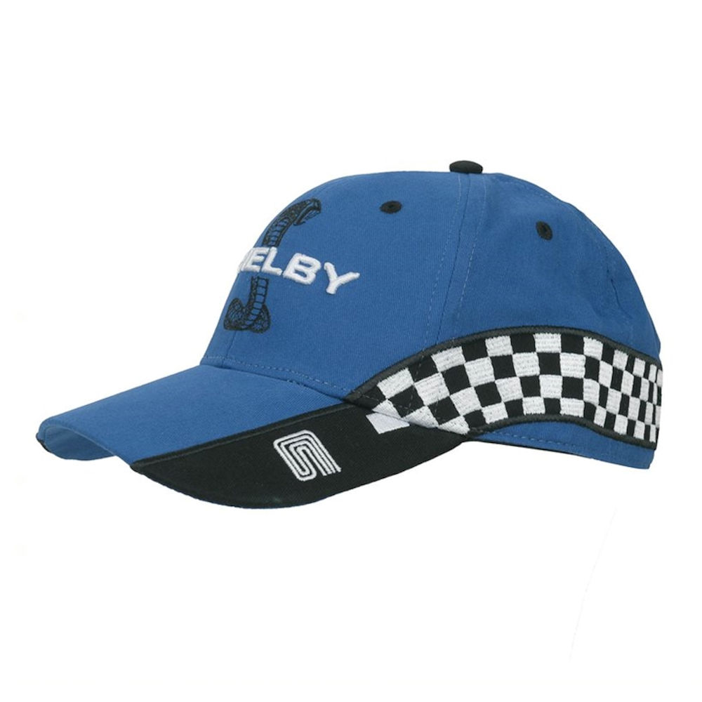 Blaue Team Shelby Snake Royal Checkered Baseball-Kappe