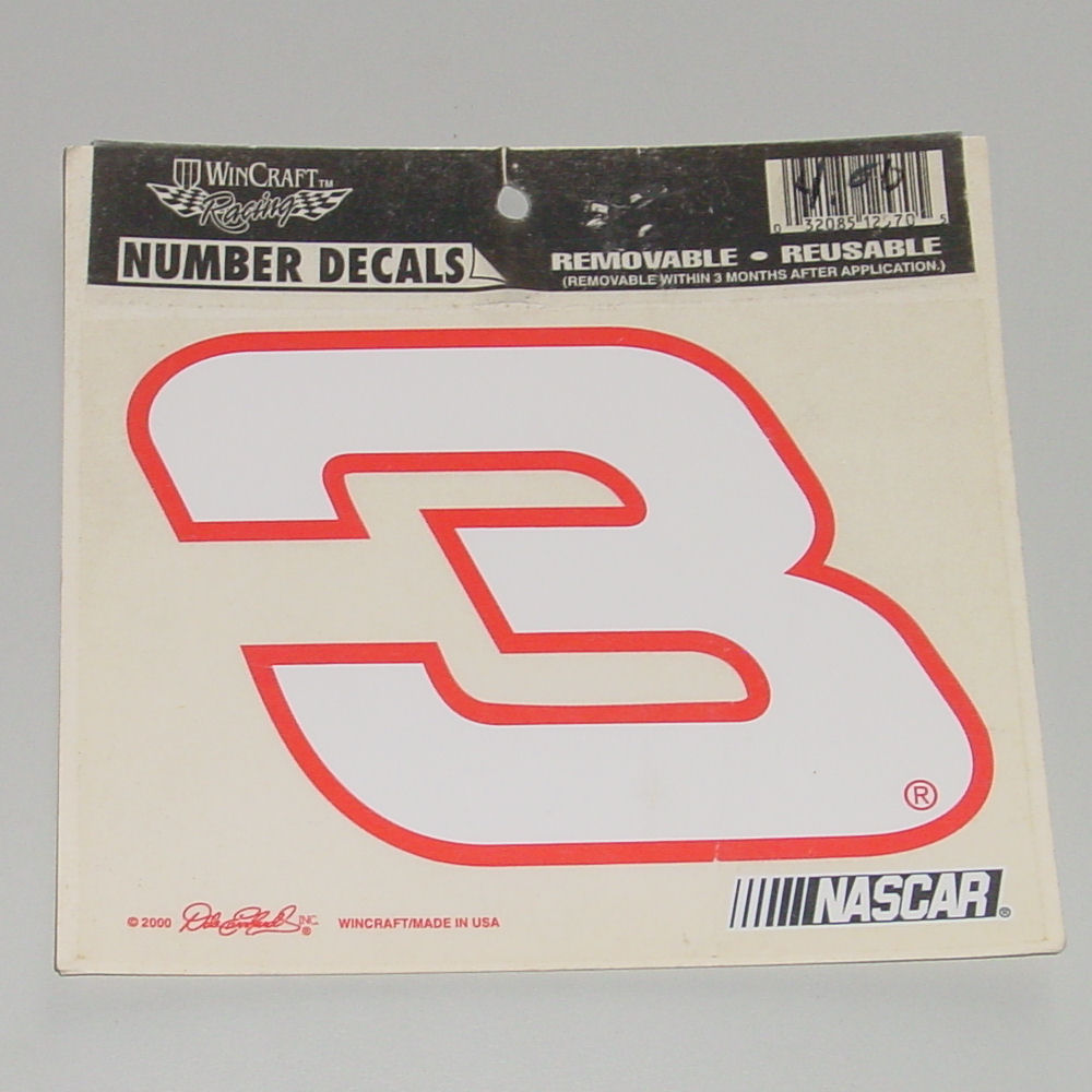 NASCAR Merchandise Decal Dale Earnhardt Number 3 (150x1