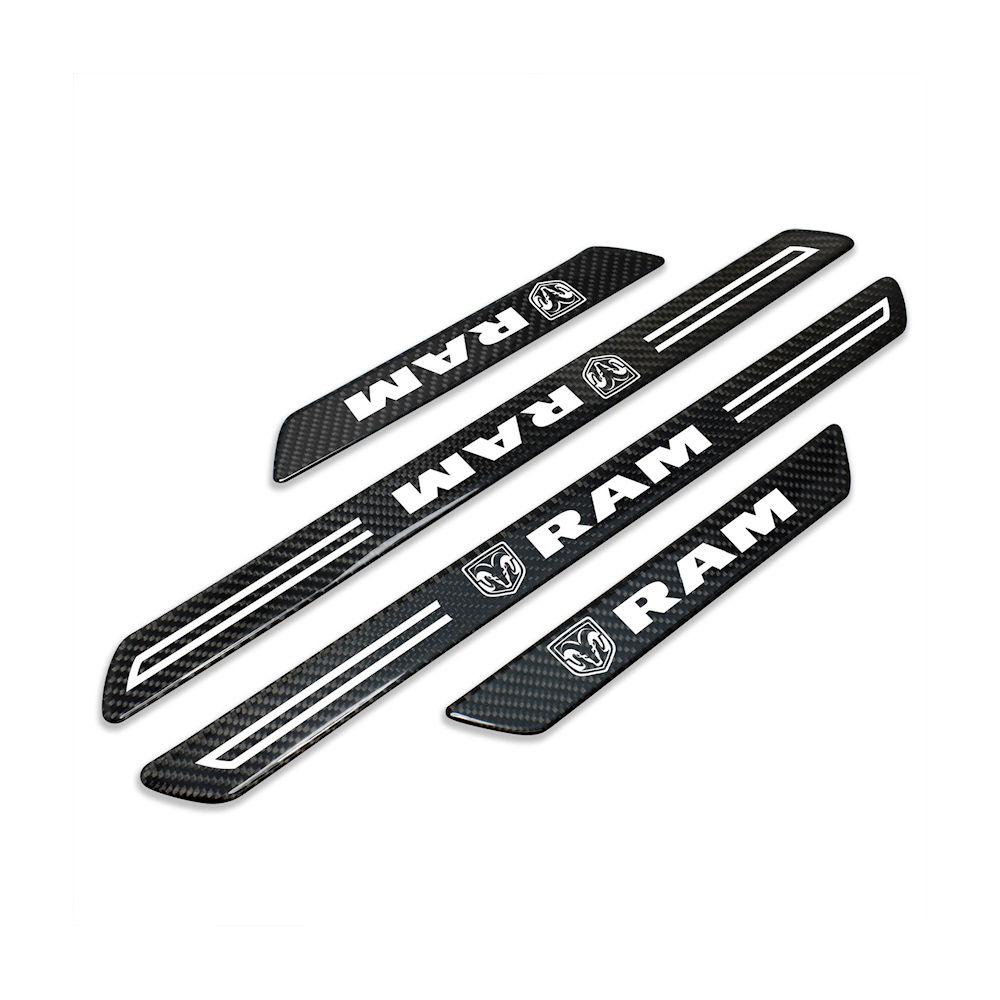 Carbon Door Sill Protector Plates for 94-18 Dodge RAM