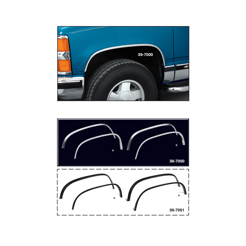 Aluminium Radlauf-Zierleisten von LMC für 1988-1999 GM