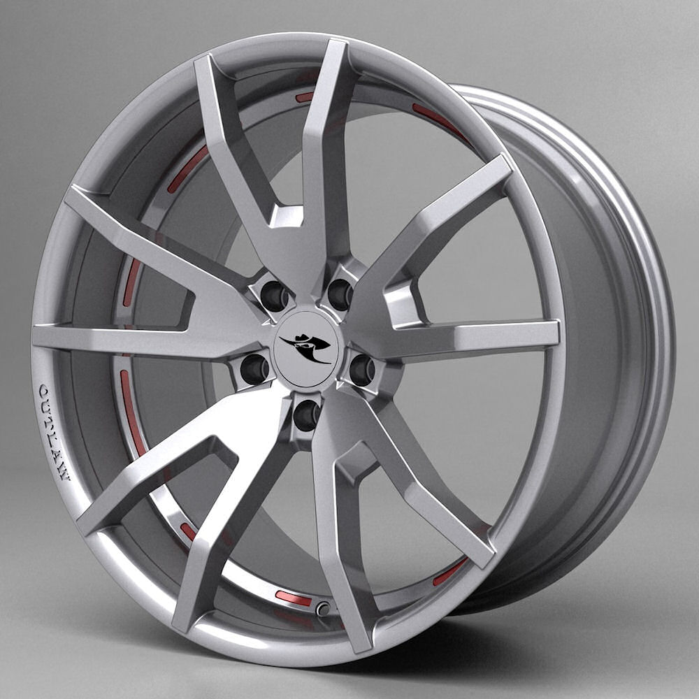 Outlaw Alloy Wheel 20x10 HiHo Silver from CDC for 2005-2014 Ford Mustang
