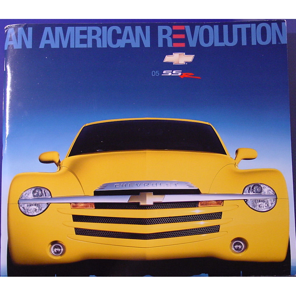 GM New Car Sales Brochure of the 2005 Chevrolet SSR Roadster Pickup