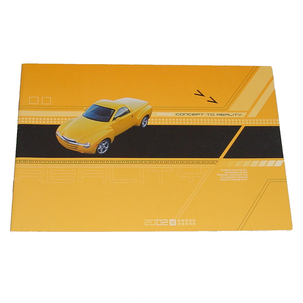 GM New Car Sales Brochure of the 2002 Chevrolet SSR Concept Pickup