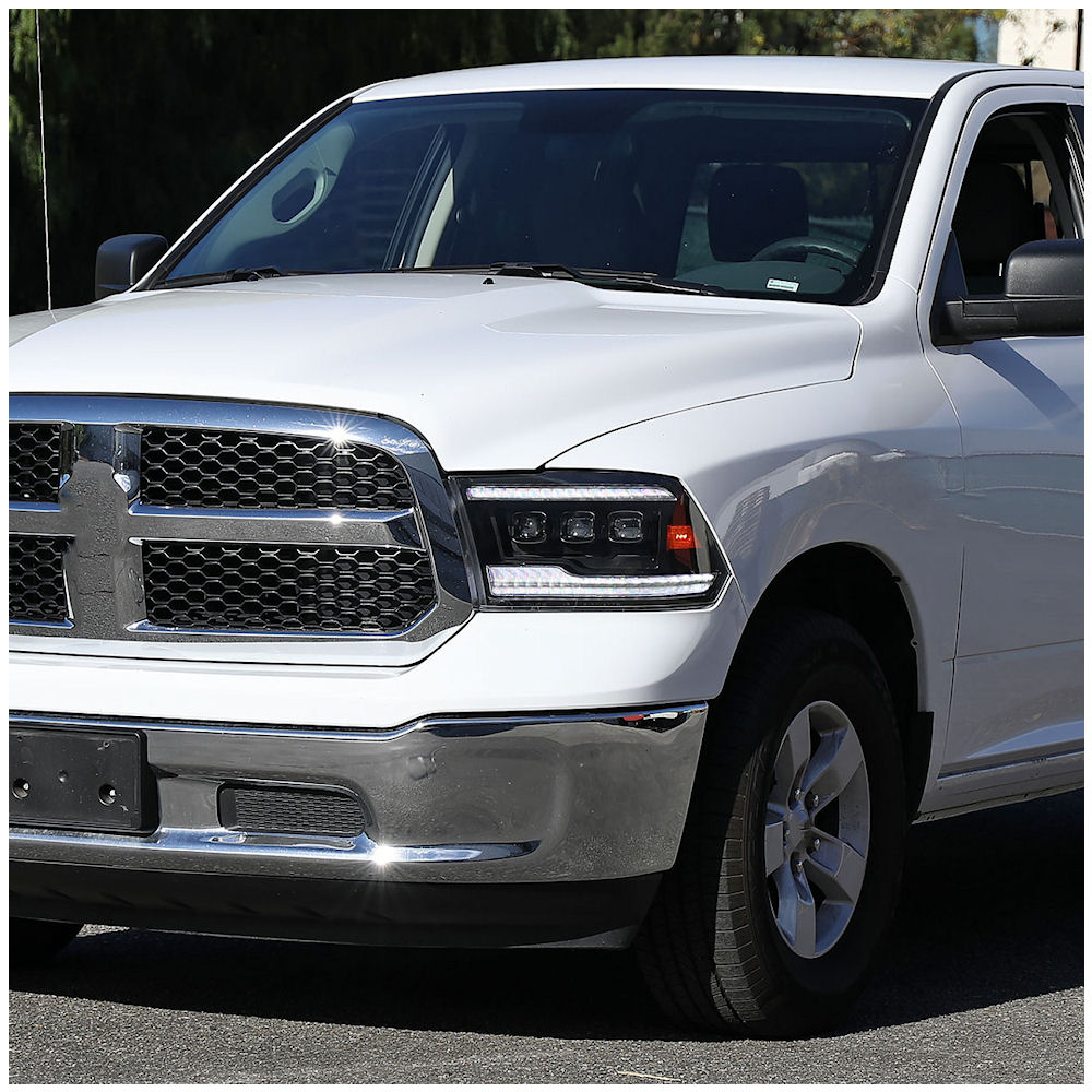 Schwarze Full-LED Scheinwerfer LH/RH für 2009-2018 Dodge RAM Trucks