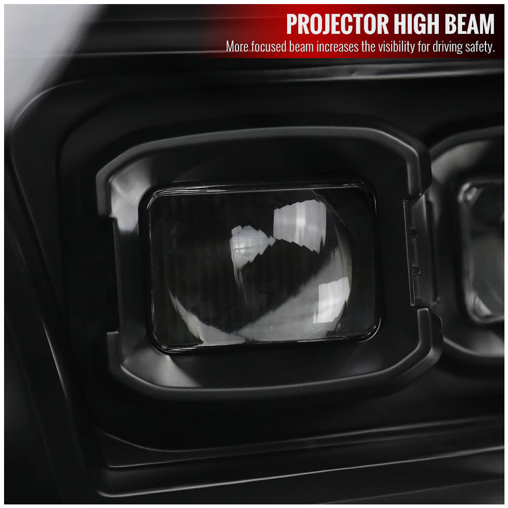 Schwarze Full-LED Scheinwerfer LH/RH für 2009-2018 Dodge RAM Trucks
