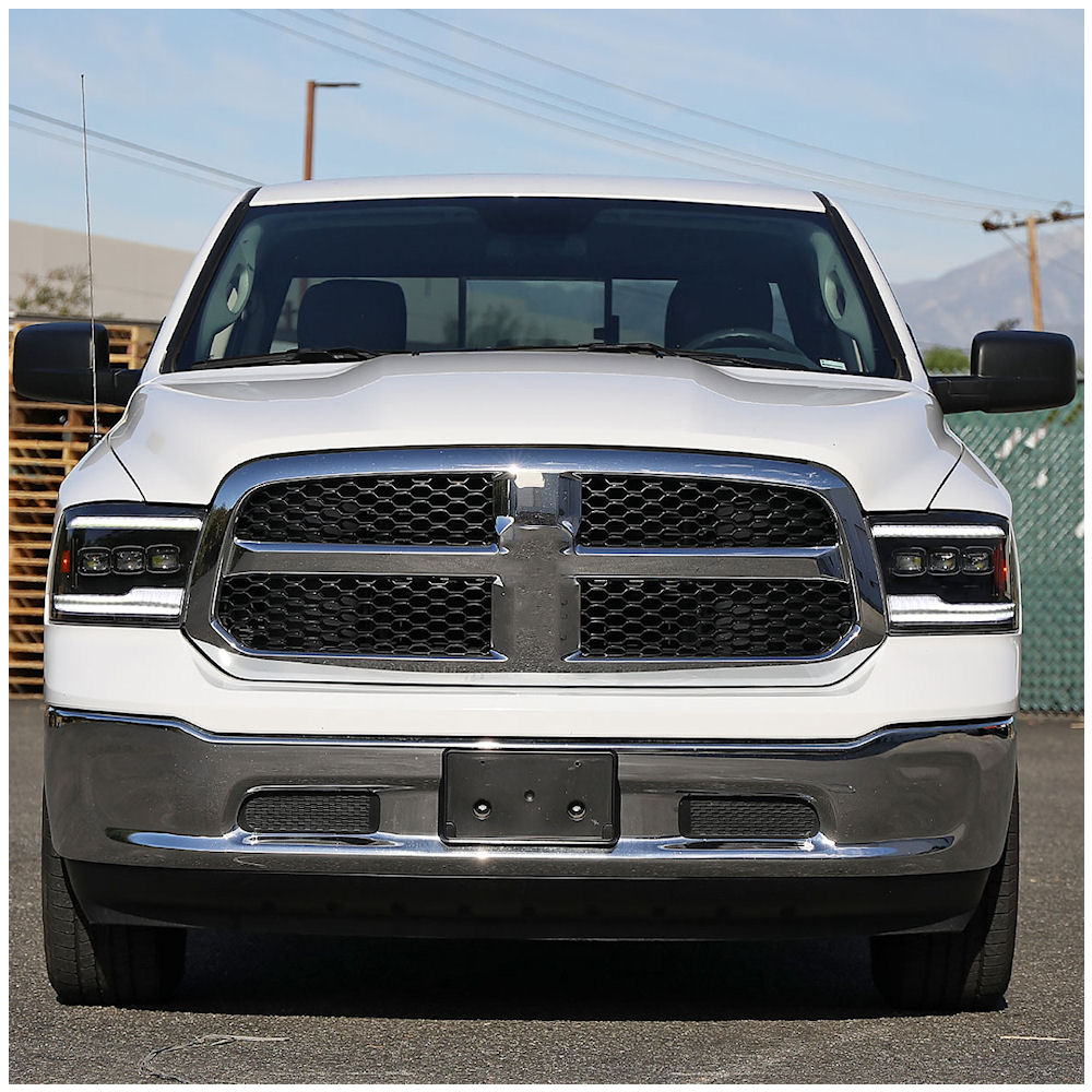 Schwarze Full-LED Scheinwerfer LH/RH für 2009-2018 Dodge RAM Trucks